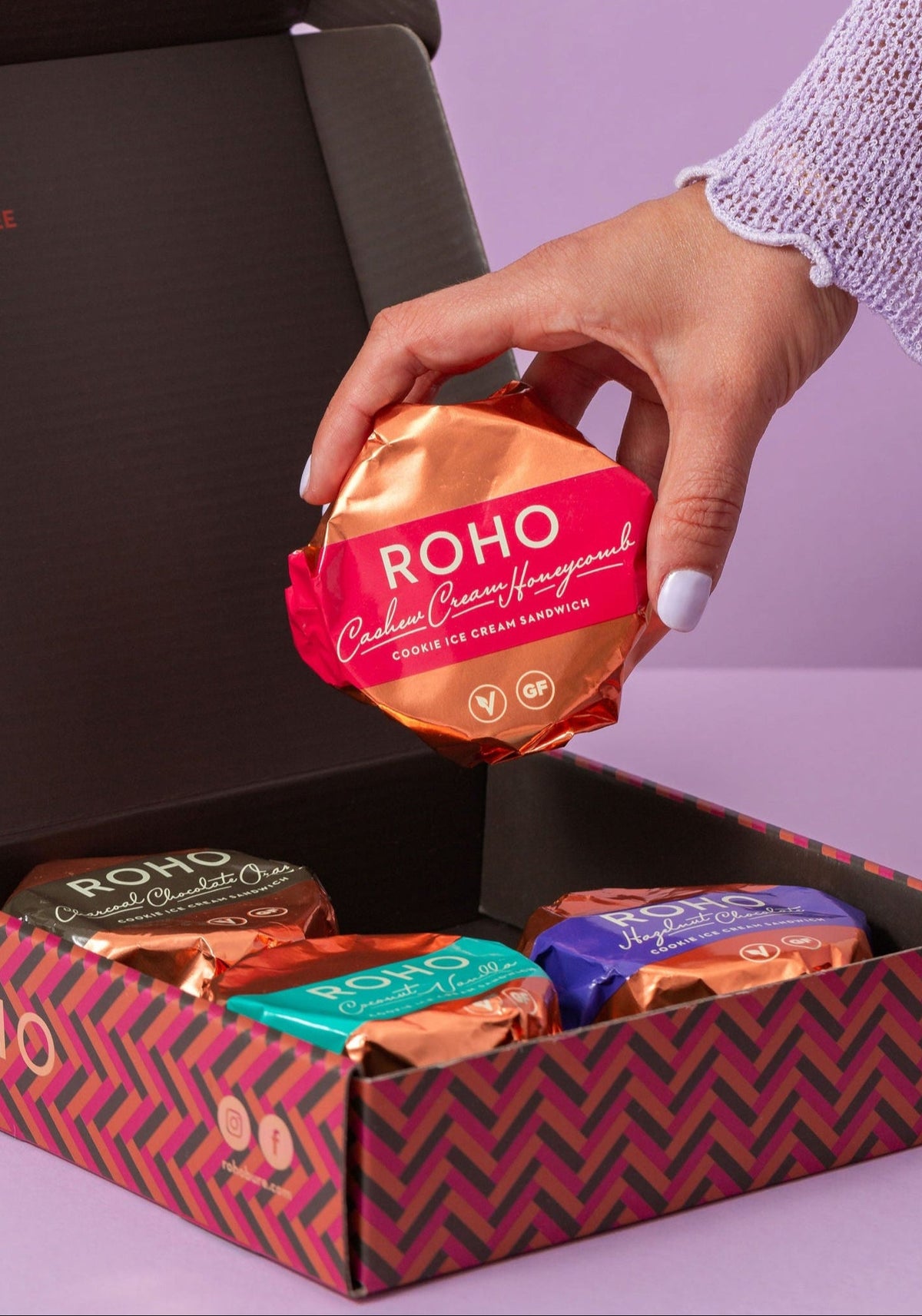 Assorted Cookie Sandwich Box | Roho Ice Cream