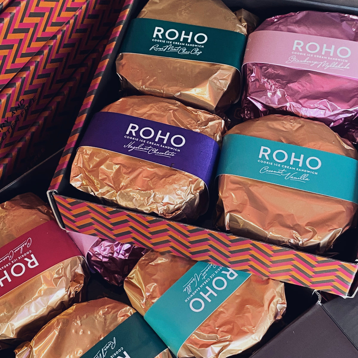 Assorted Cookie Sandwich Box | Roho Ice Cream